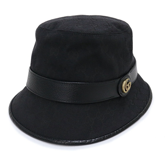 Gucci | Bags | Gucci Gg Bucket Fedora Hat L Original Gg Black | Poshmark